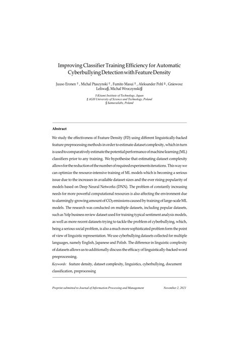 Pdf Improving Classifier Training Efficiency For Automatic