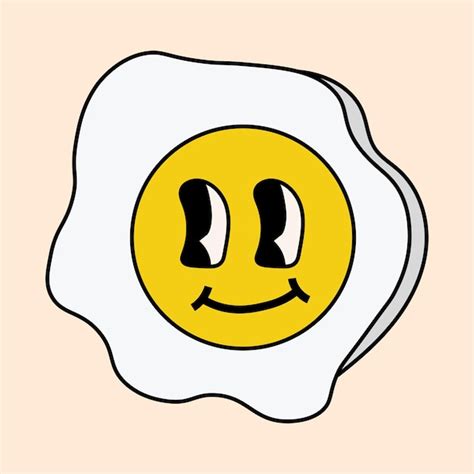 Premium Vector Egg Retro Sticker