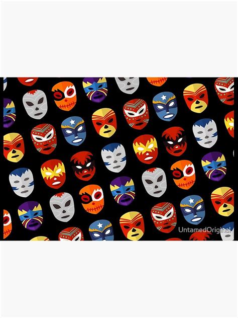 Black Lucha Libre Face Mask Pattern Luchador Mask Mexican