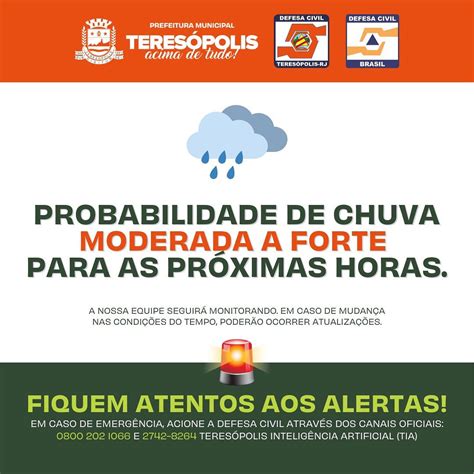 Defesa ‼️ AtenÇÃo Probabilidade De Chuva Moderada A Forte Para As