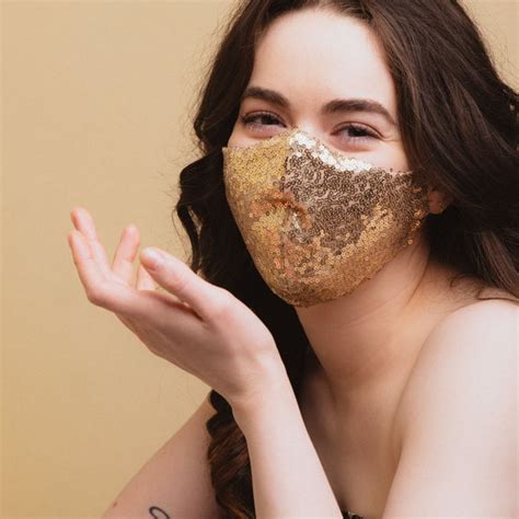 Sequin Face Mask Etsy