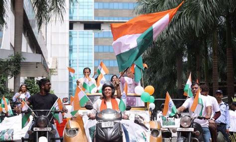 Nidarshana Gowani Organizes Bike Rally At Kamala Mills To Celebrate