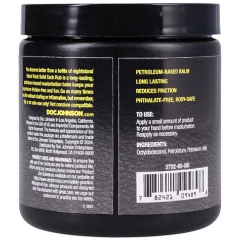 Rock Solid Cock Rub Cums In Handy Masturbation Balm 63oz Sex Toys