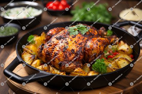 Une Casserole De Poulet Et De Pommes De Terre Photo Unique Sur All Images