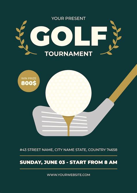 골프 대회 포스터 이미지 Freepik에서 무료 다운로드