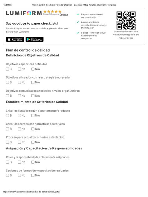 Plan De Control Calidad33637 Pdf Diseño Business