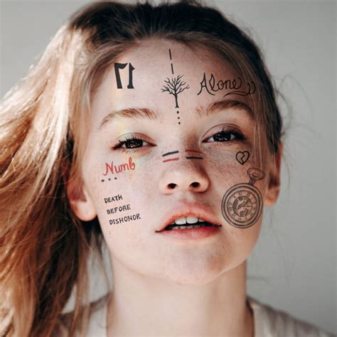 Xxxtentacion Temporary Tattoos Set Xxxtentacion Face Tattoos Xxxtentacion Art Xxxtentacion