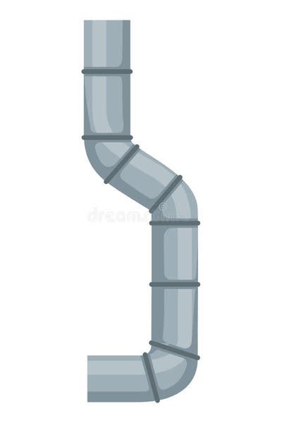 Ventilation Pipe Vent System Element Isolated Cartoon Part Stock Vector Illustration Of