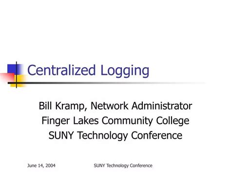 Ppt Centralized Logging Powerpoint Presentation Free Download Id