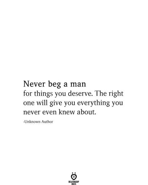 Know What You Deserve Quotes