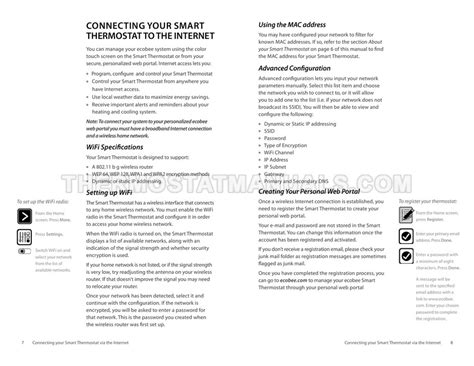 Ecobee Smart Thermostat Thermostat User Manual