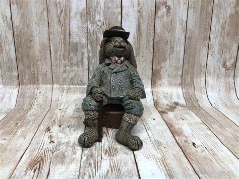 Vintage Sarahs Attic Thomas The Rabbit Figurine Etsy