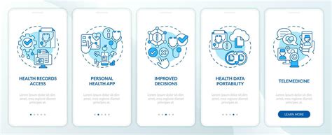 2d Icons Representing Health Interoperability Resources Mobile App Screen Set Walkthrough 5