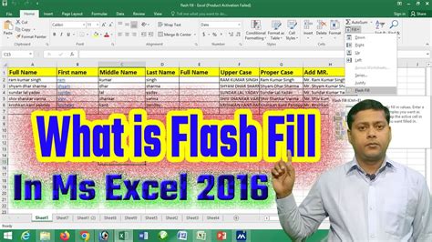 What Is Flash Fill In Excel Kaise Kare Flash Fill Option Ka Use