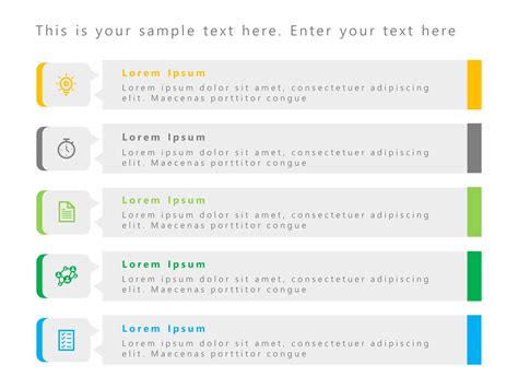 5 Steps List PowerPoint Template