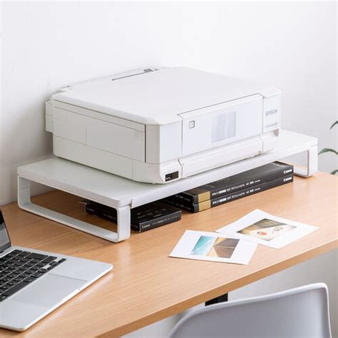 モニター台 スマホスタンド付き 机上台 幅60cm モニター下収納 大型モニター 木製 ホワイト Yk Mr197w【イス王国】