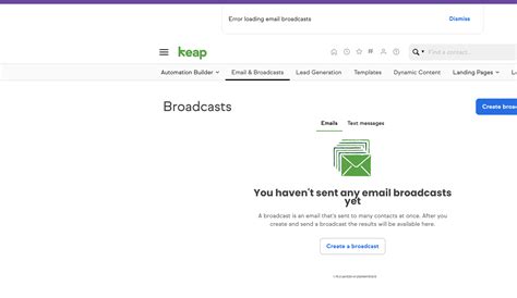 Broadcast Messages Error Loading Pro And Max Keap Integration Qanda