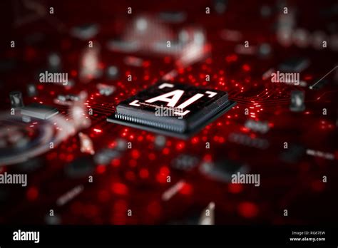 3d Render Ai Artificial Intelligence Technology Cpu Central Processor