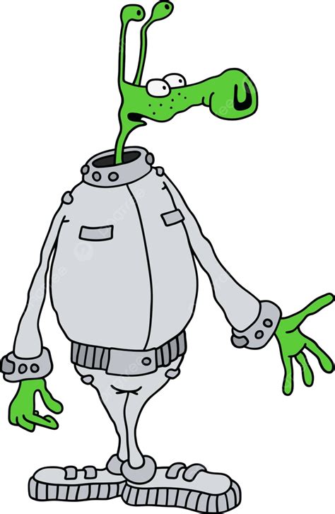 The Funny Green Alien Green Extraterrestrial White Vector Green