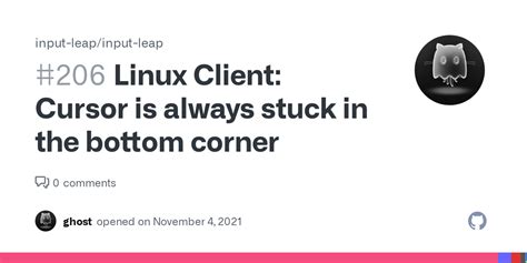 Linux Client Cursor Is Always Stuck In The Bottom Corner Issue Input Leap Input Leap
