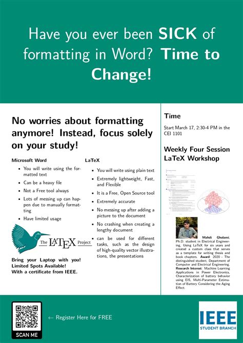 Four Session Latex Workshops Ieee Windsor Section