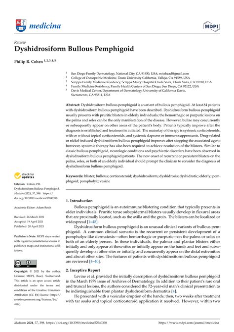 Dyshidrosiform Bullous Pemphigoid Docslib