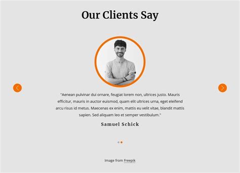 Customer Testimonials Layout