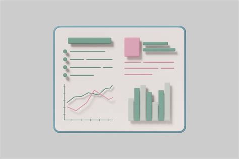 Abstract Graphic With Shapes Lines And Two Line Graphs 3d Model
