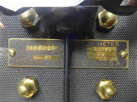Antique 1916 General Electric Polyphase Meter Ds 7y In Brass Glass C Ineedths