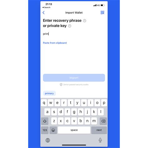 How To Import Your Metamask Into Zerion Wallet