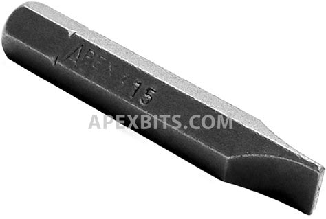 Apex 445 3 15X Slotted Insert Bits 1 4 Hex Drive