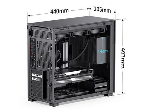 JONSBO D41 MESH SC BLACK ATX Computer Case With Sub HD LCD Display