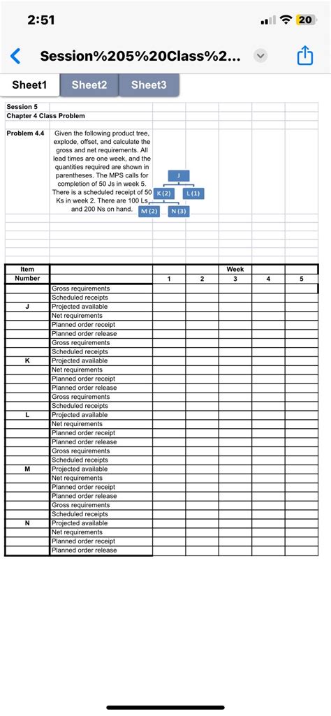 Solved Session Class Sheet Sheet Sheet Chegg