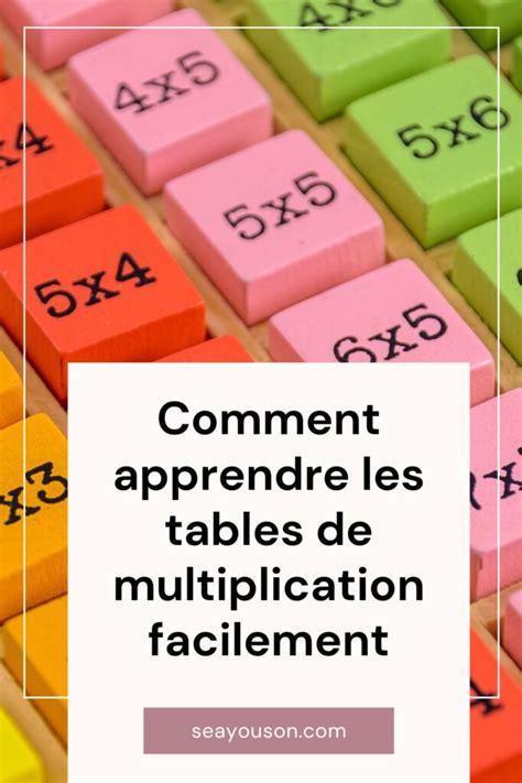 Apprendre les tables de multiplication facilement le truc génial