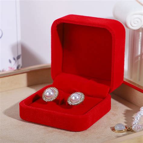 Velvet Jewelry Box Red Zakka Canada