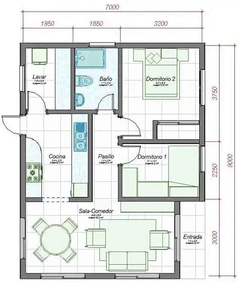 Planos De Casas De 7x9 Metros Con Medidas Decide Tu Casa En 2023