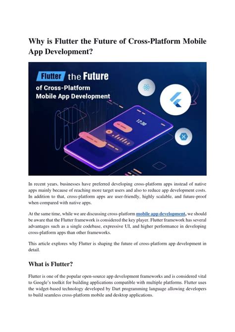 ppt why is flutter the future of cross platform mobile app