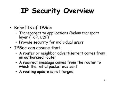 IP Security Chapter 6 Of William Stallings Network Security