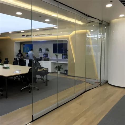 Sliding Folding Frameless Glass Partition Wall Frameless Folding Glass