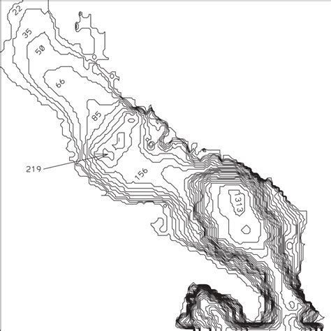 Contour Plot Of The Model Bathymetry Used In Our 25 Min Horizontal Download Scientific