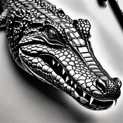 Alligator Head Tattoo Design
