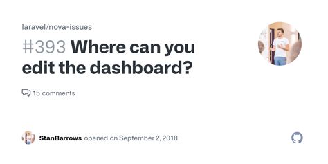 Where Can You Edit The Dashboard · Issue 393 · Laravelnova Issues