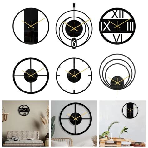 HORLOGE MURALE MINIMALISTE sans cadre décorative silencieuse pour
