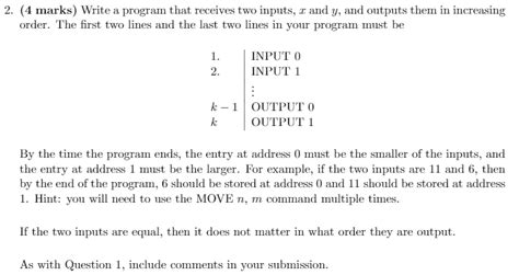 solved 2 4 marks write a program that receives two