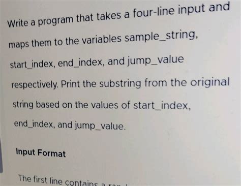 Write A Program That Takes A Four Line Input StudyX