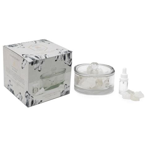 400g Clear Quartz Crystal Oil Diffuser Witches Cauldron