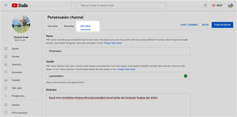 Cara Mengganti Nama Channel YouTube Di Laptop HP Dengan Mudah PintarTekno