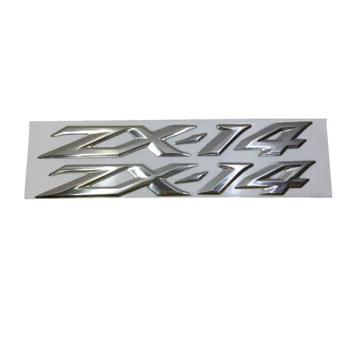 CHROME MOTORCYCLE EMBLEM BADGE DECAL 3D TANK WHEEL LOGO FOR KAWASAKI ZX