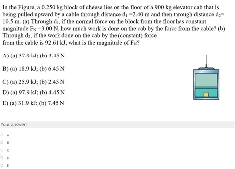 Solved In The Figure A Kg Block Of Cheese Lies On The Chegg