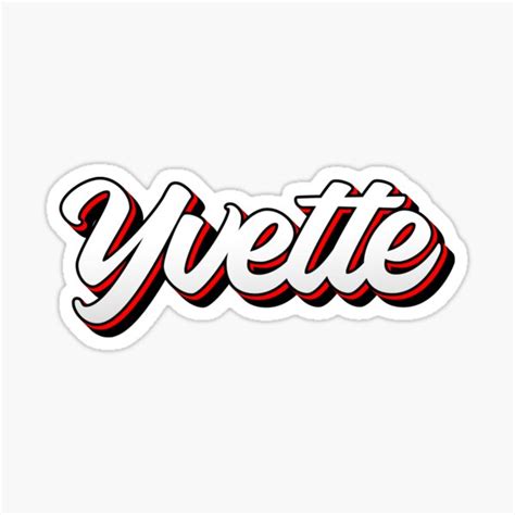 Retro Yvette Name Label Sticker For Sale By Nafilnafiz Redbubble